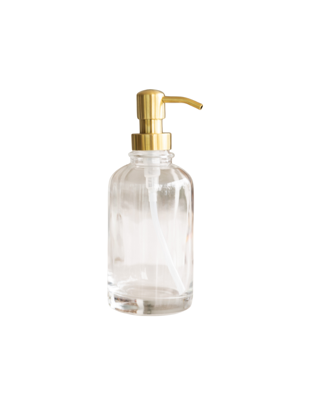 500ml Clear Glass Pump Bottle with Gold Pump – Little Storage Co